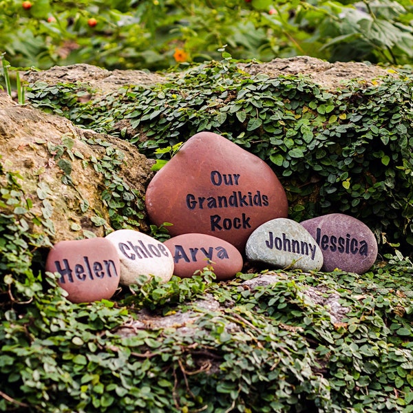Landscape Rock Engraved - Etsy