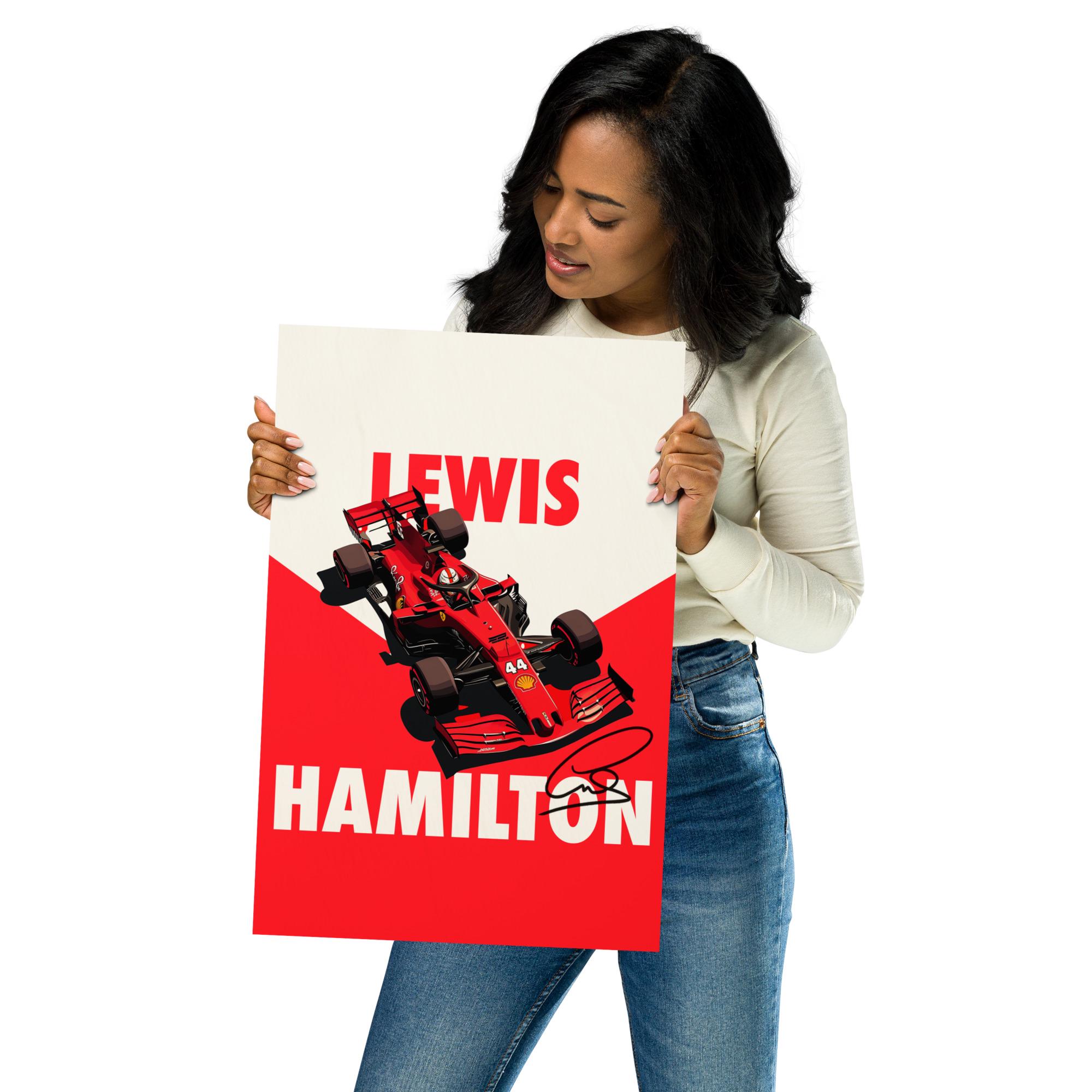 Lewis Hamilton Ferrari 2025 Poster - Etsy