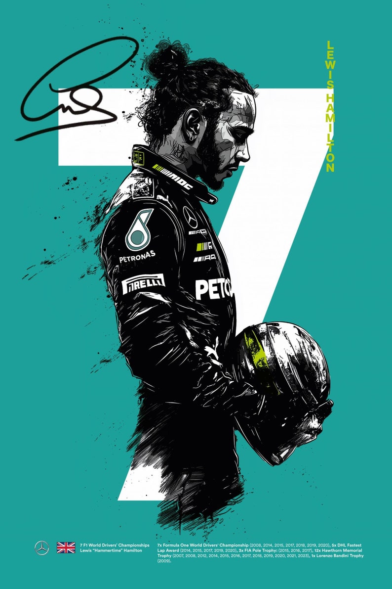 Lewis Hamilton: Stat Series Poster - Etsy
