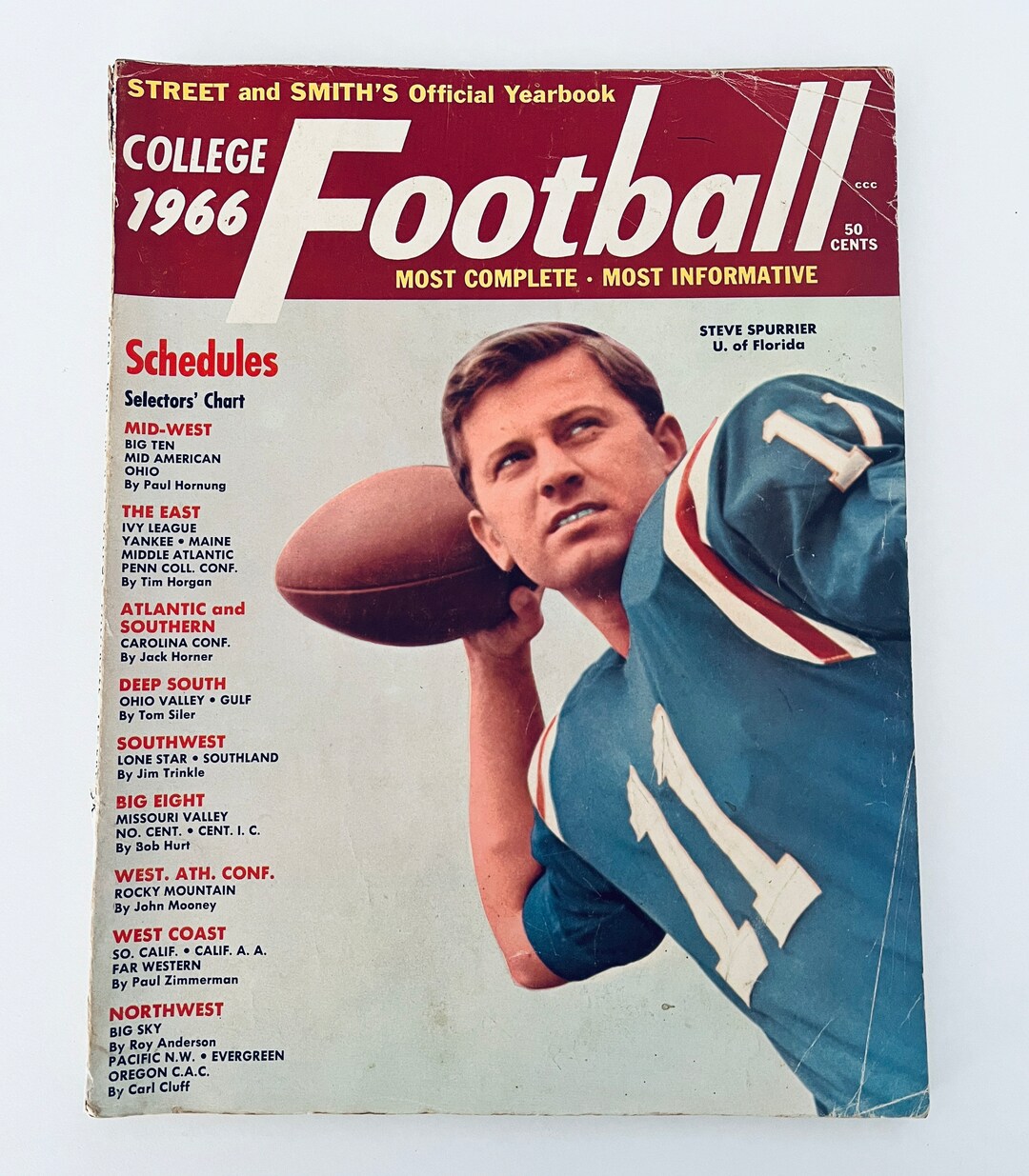 1966 Football Magazine Featuring Heisman Winner Steve Spurrier Sports ...