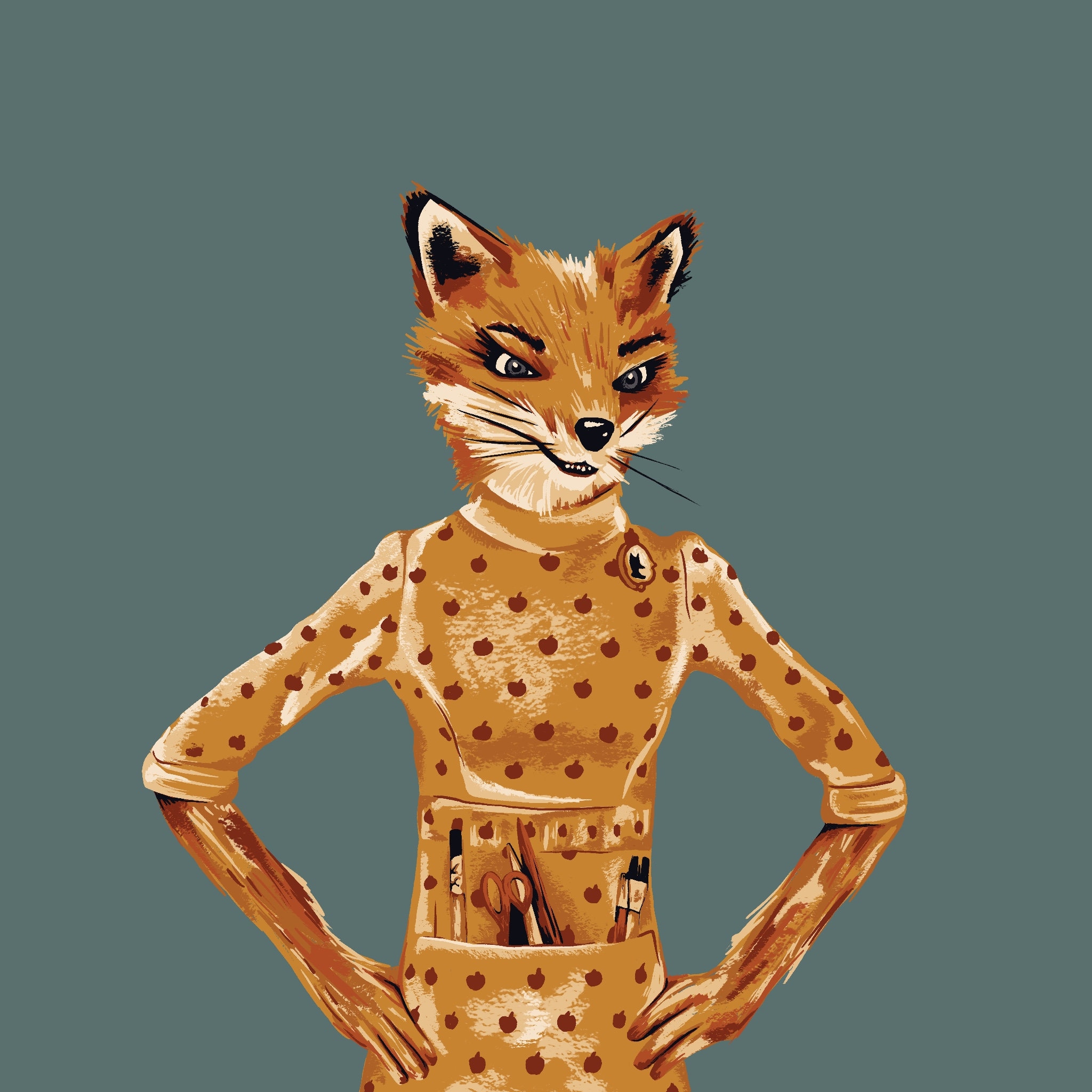 Fantastic Mrs. Fox Wall Art Print Wes Anderson Art Print - Etsy