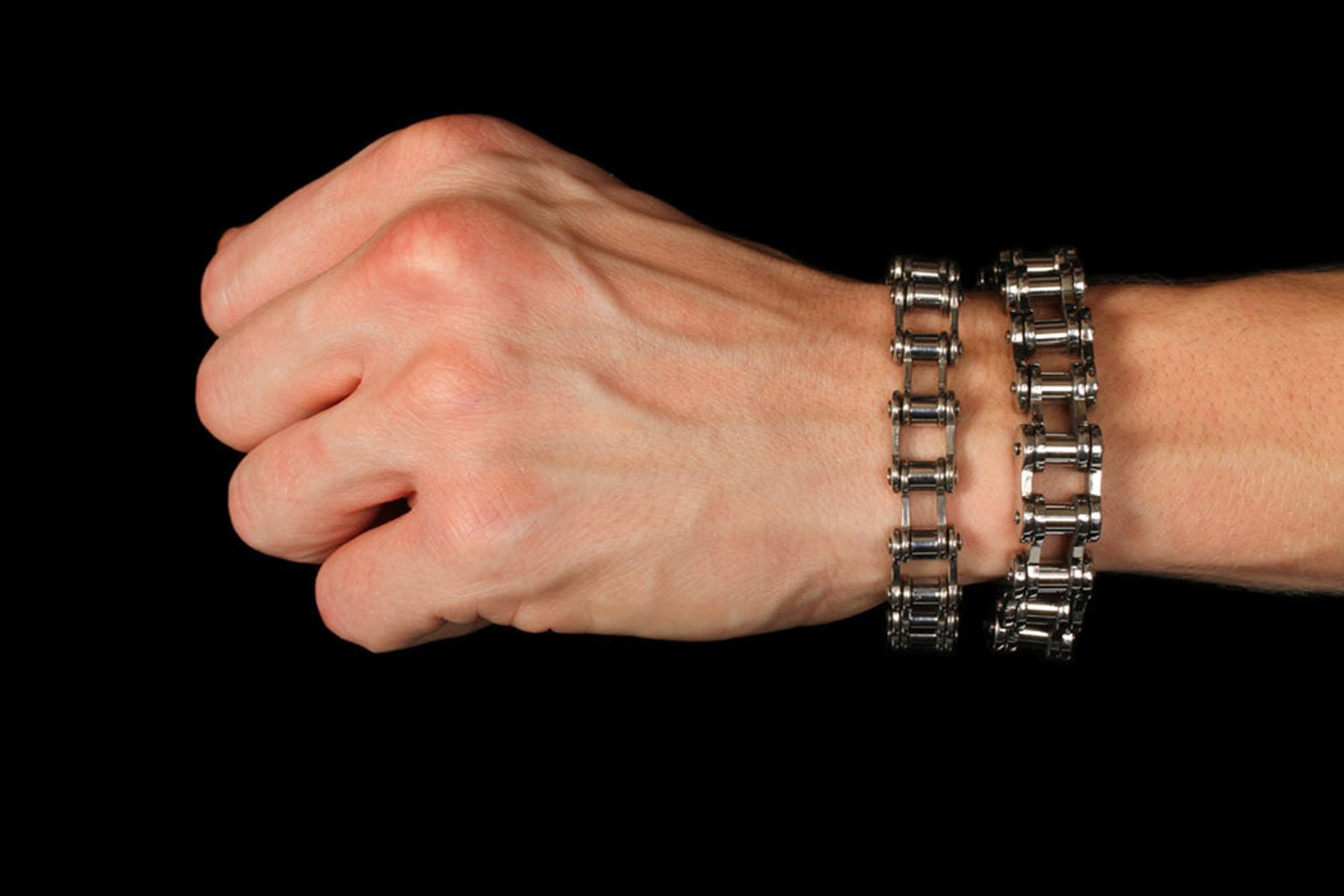 Motorcycle Chain Bracelet High Polished Shiny Stainless - Etsy