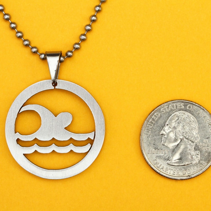 Swimmer Necklace - Etsy