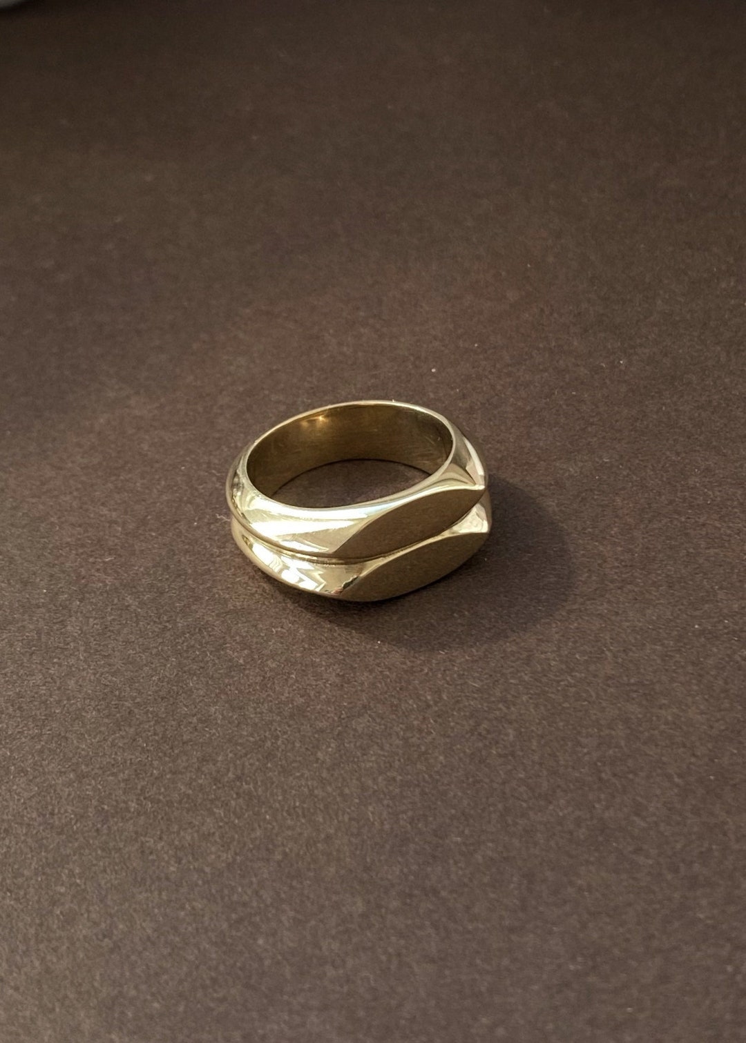 Double Signet Ring - Etsy