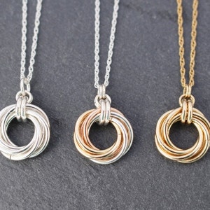 Mobius Necklace Chain Maille Mixed Metals Sterling Silver - Etsy