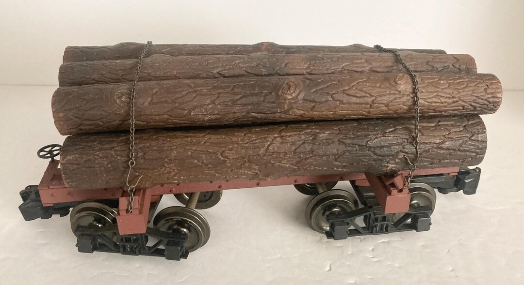 Vintage Train, Bachmann G-scale Train Skeleton Logging Car With Logs ...