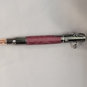 Purple Heart Wood Bolt Action Pen - Etsy