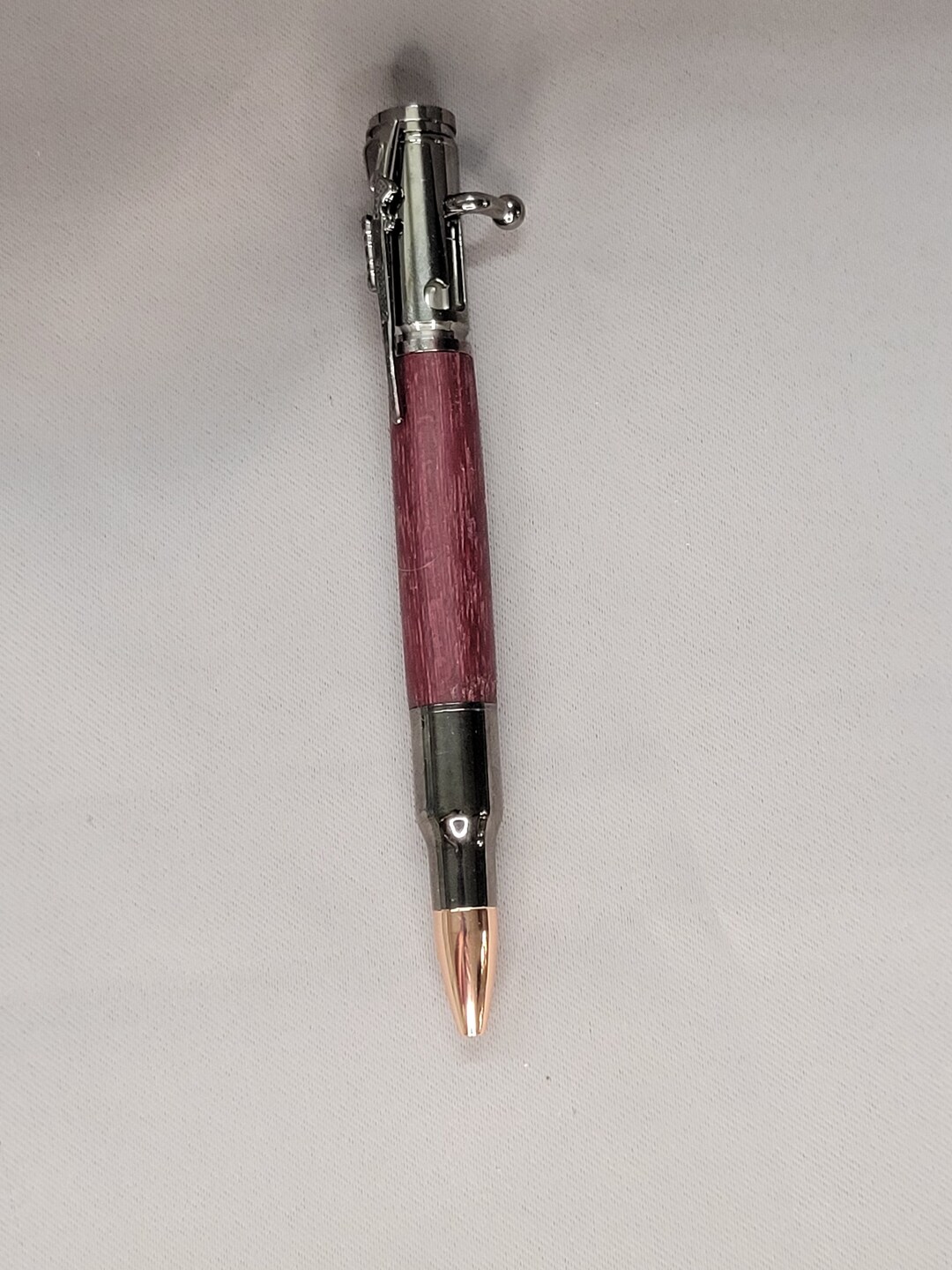 Purple Heart Wood Bolt Action Pen - Etsy