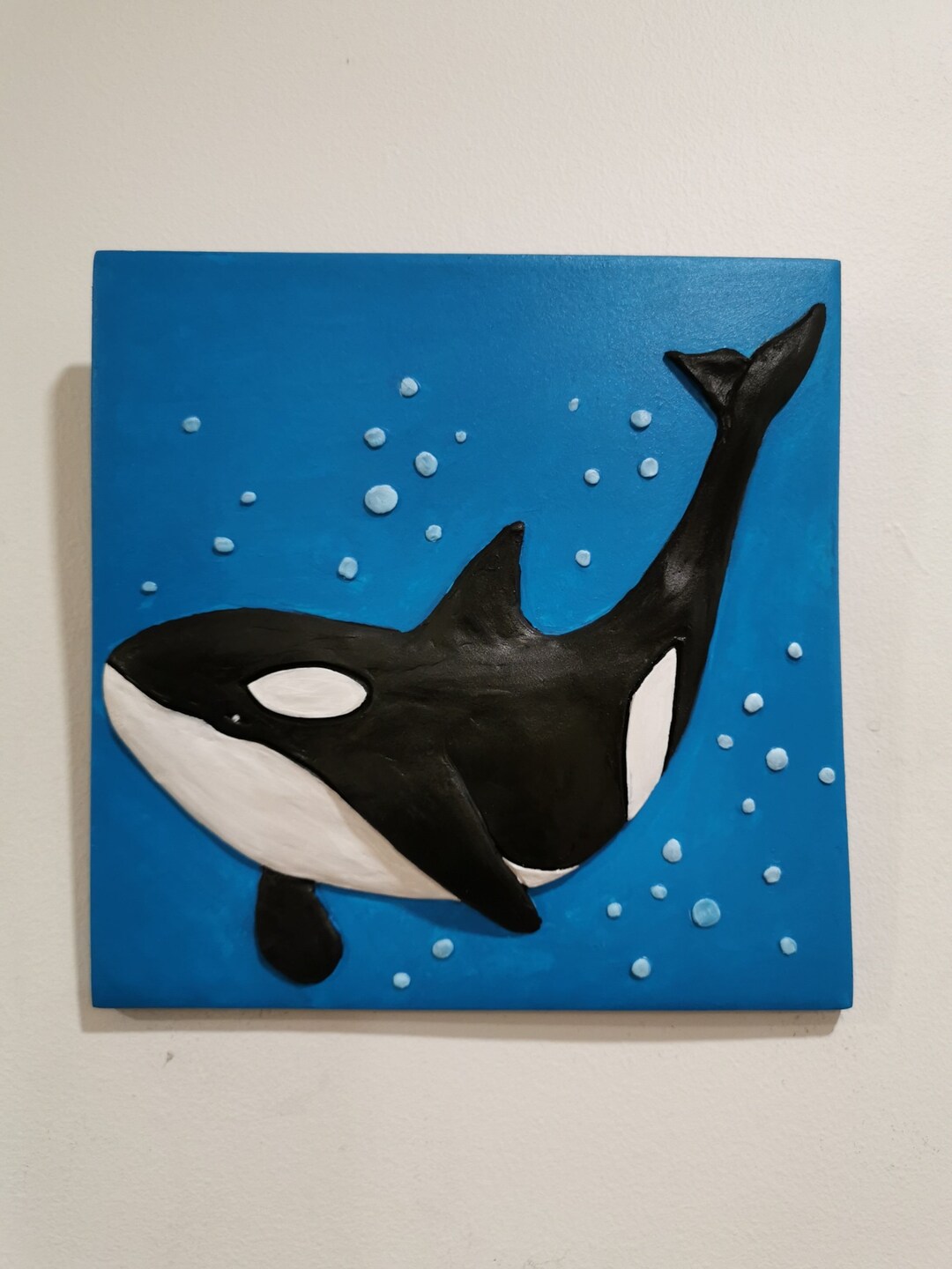 Orca Whale Art/ Orca Lover Gift/whale Decor/orca Artwork/orca Relief ...