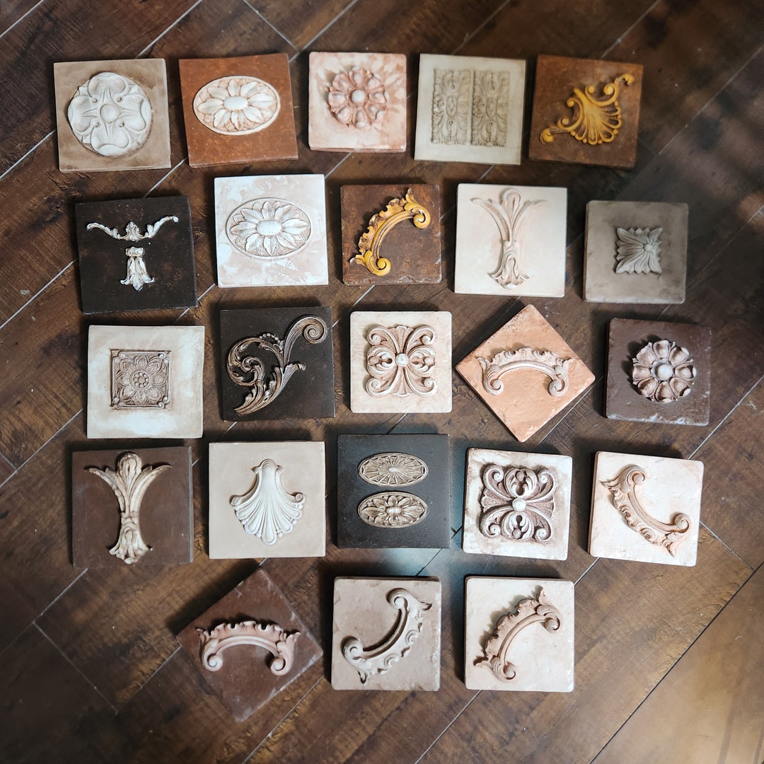 Small Brown Wall Tiles/ Brown Architectural Tiles/ Handmade Tiles ...