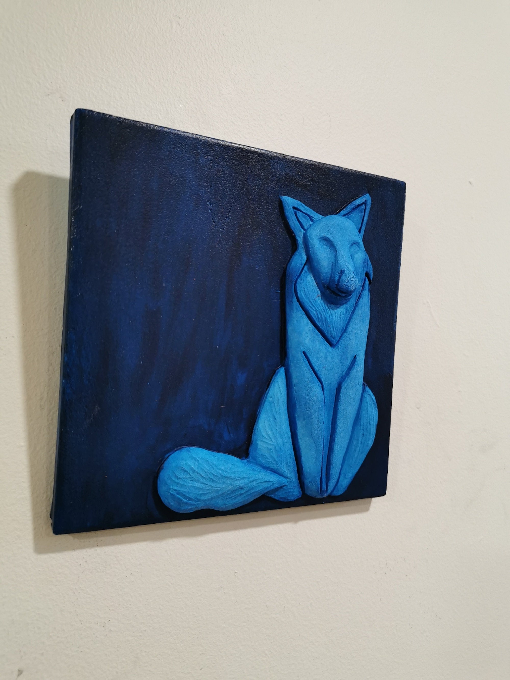 Sitting Fox/ Animal Decorative Tile/ Sculpted Fox Wall - Etsy UK