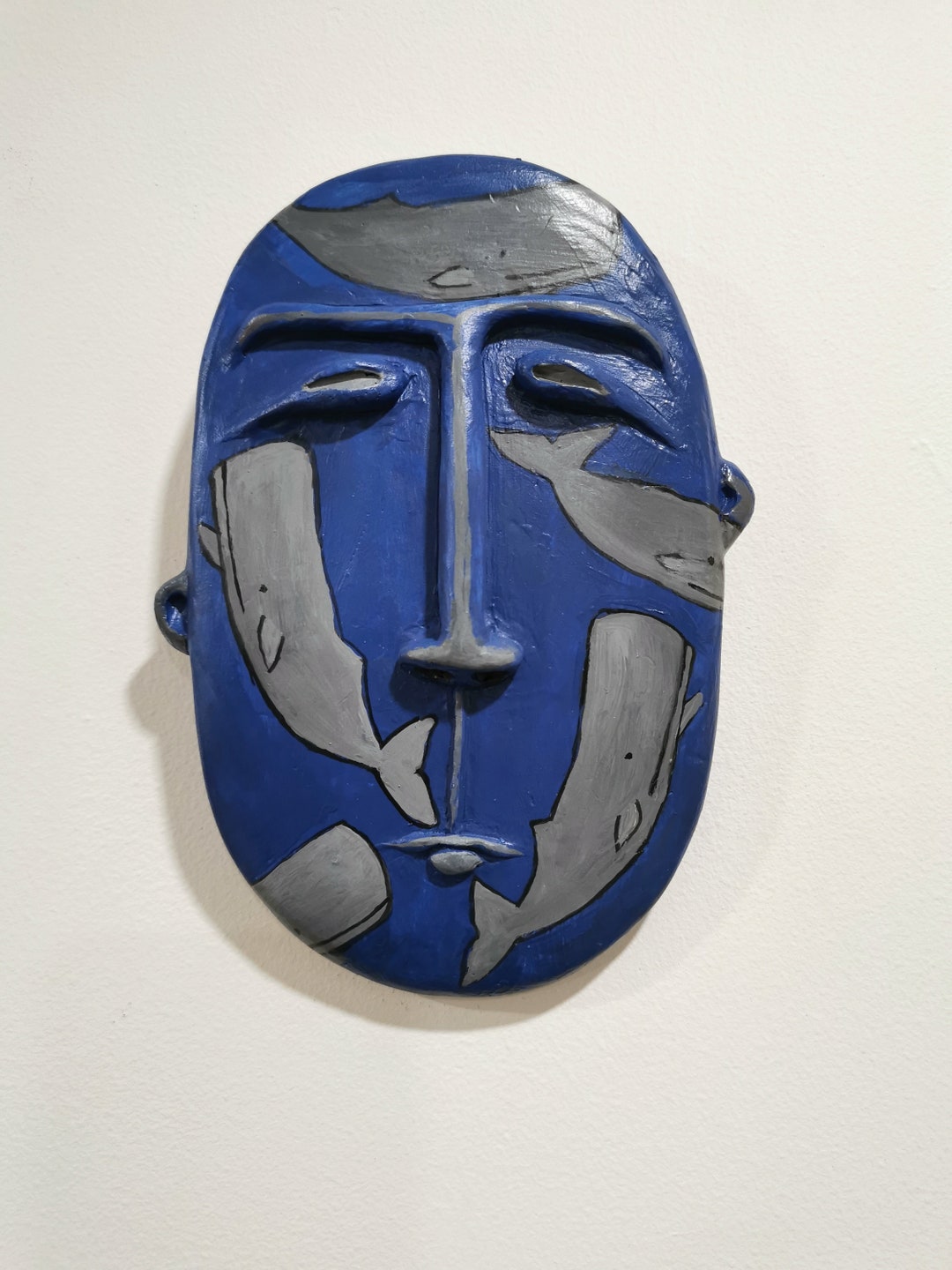 Whale Face/ Painted Whales/ Whale Mask /Face Relief /Whale - Etsy Polska