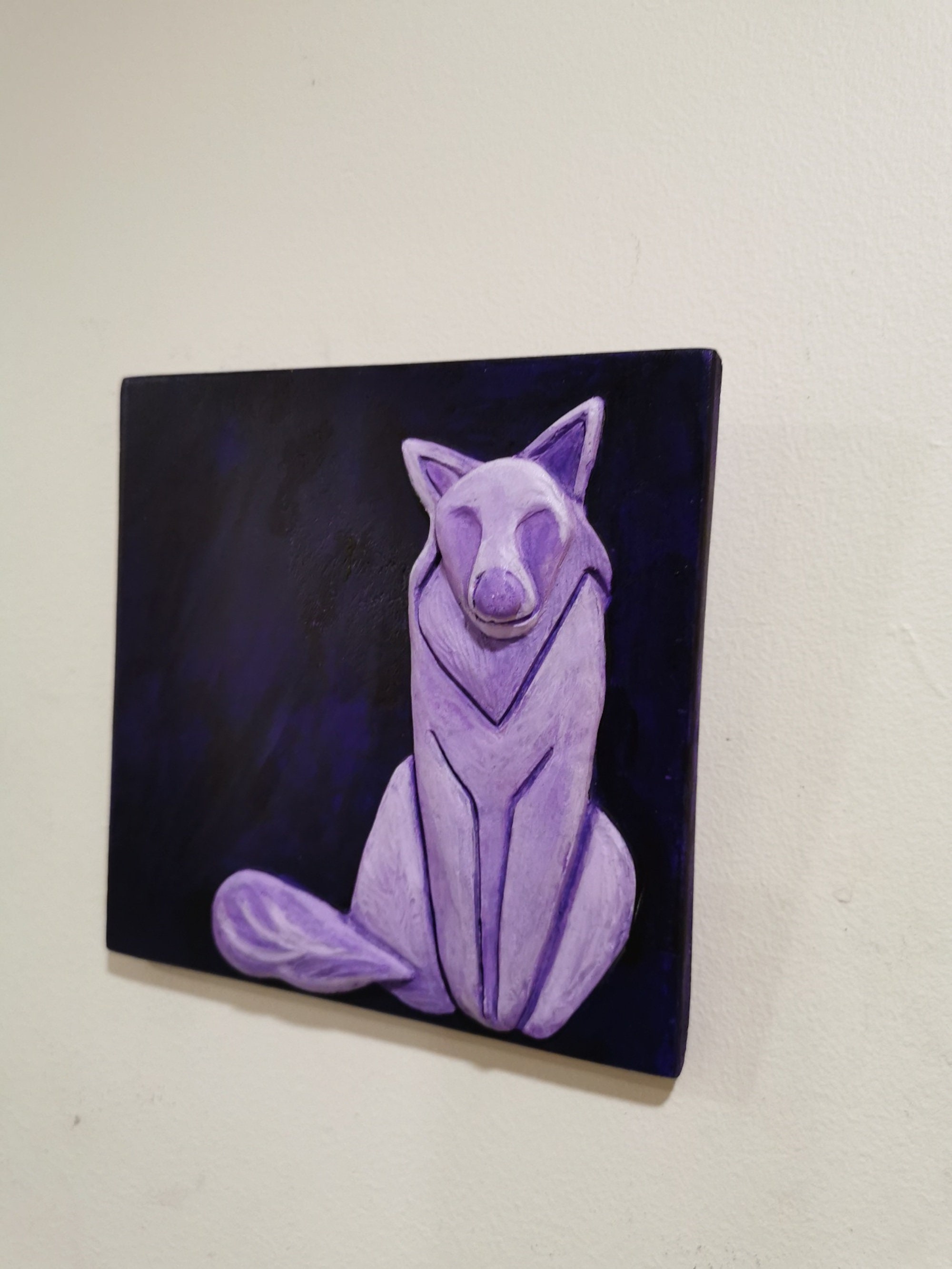 Sitting Fox/ Animal Decorative Tile/ Sculpted Fox Wall | Etsy