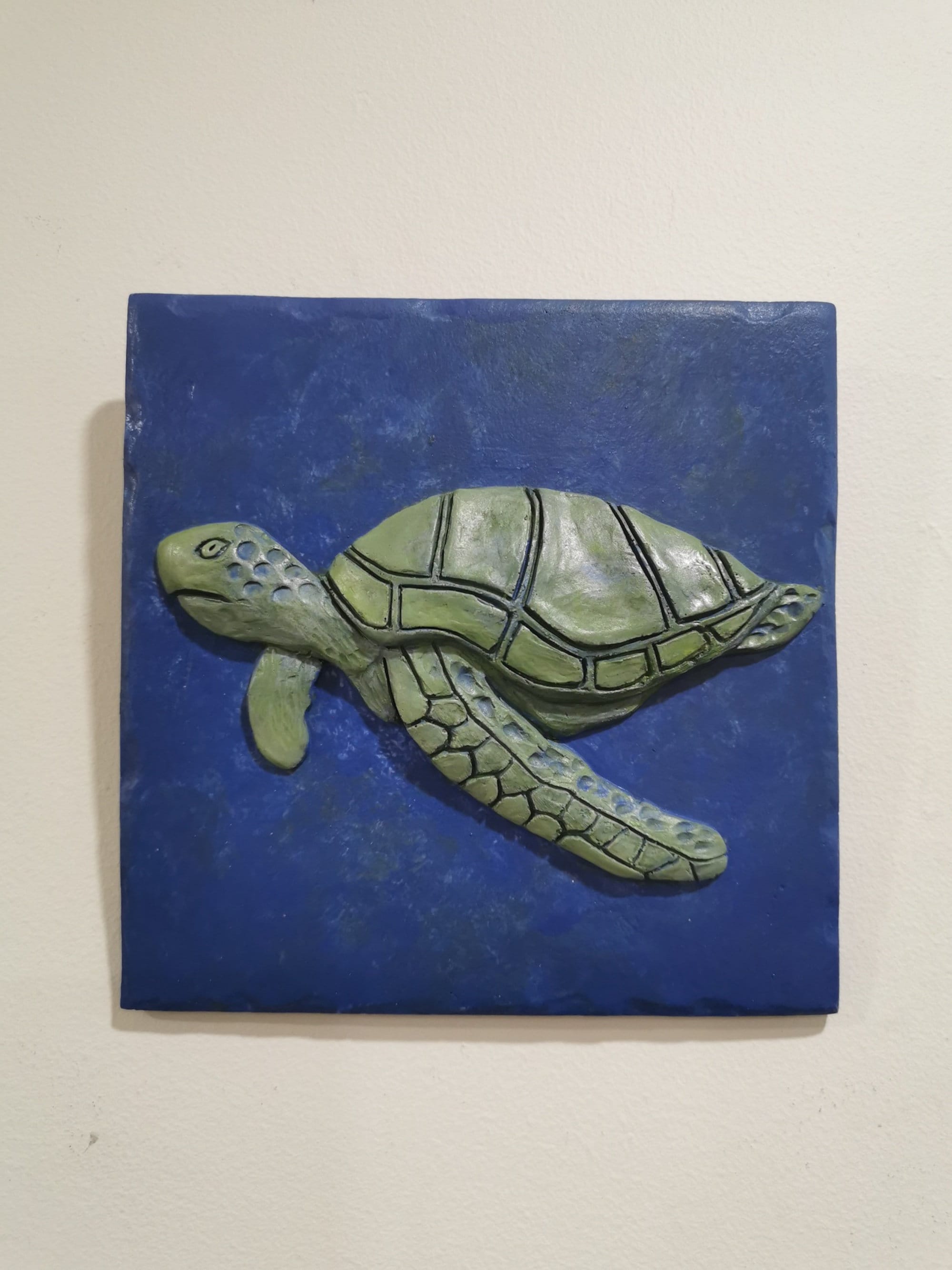 Swimming Sea Turtle / Marine Wall Sculpture / Sea Turtle Relief ...