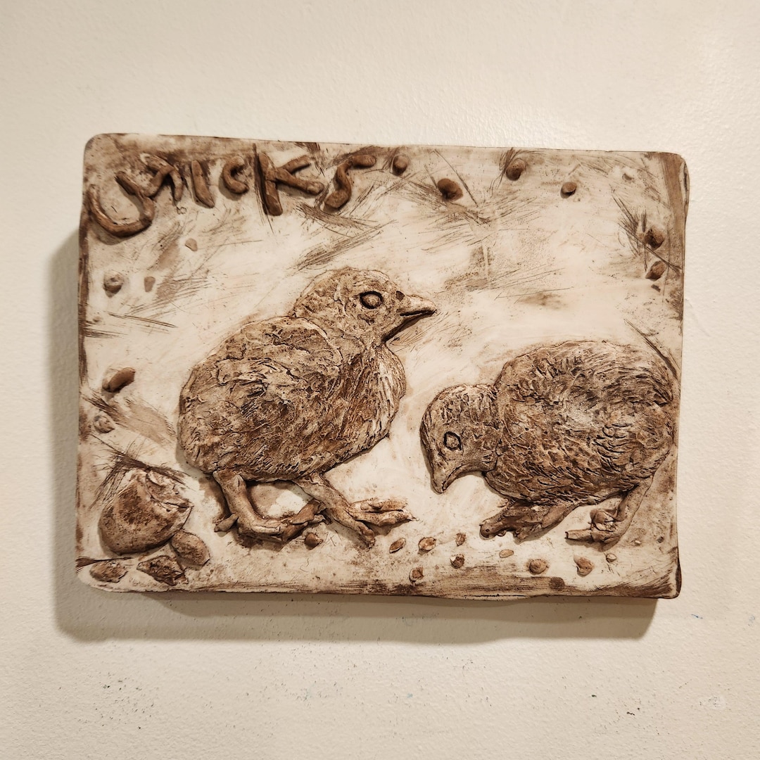 Baby Chicks/ Wall Tile Art / Chickens Artwork/bird Artwork/wall Art ...