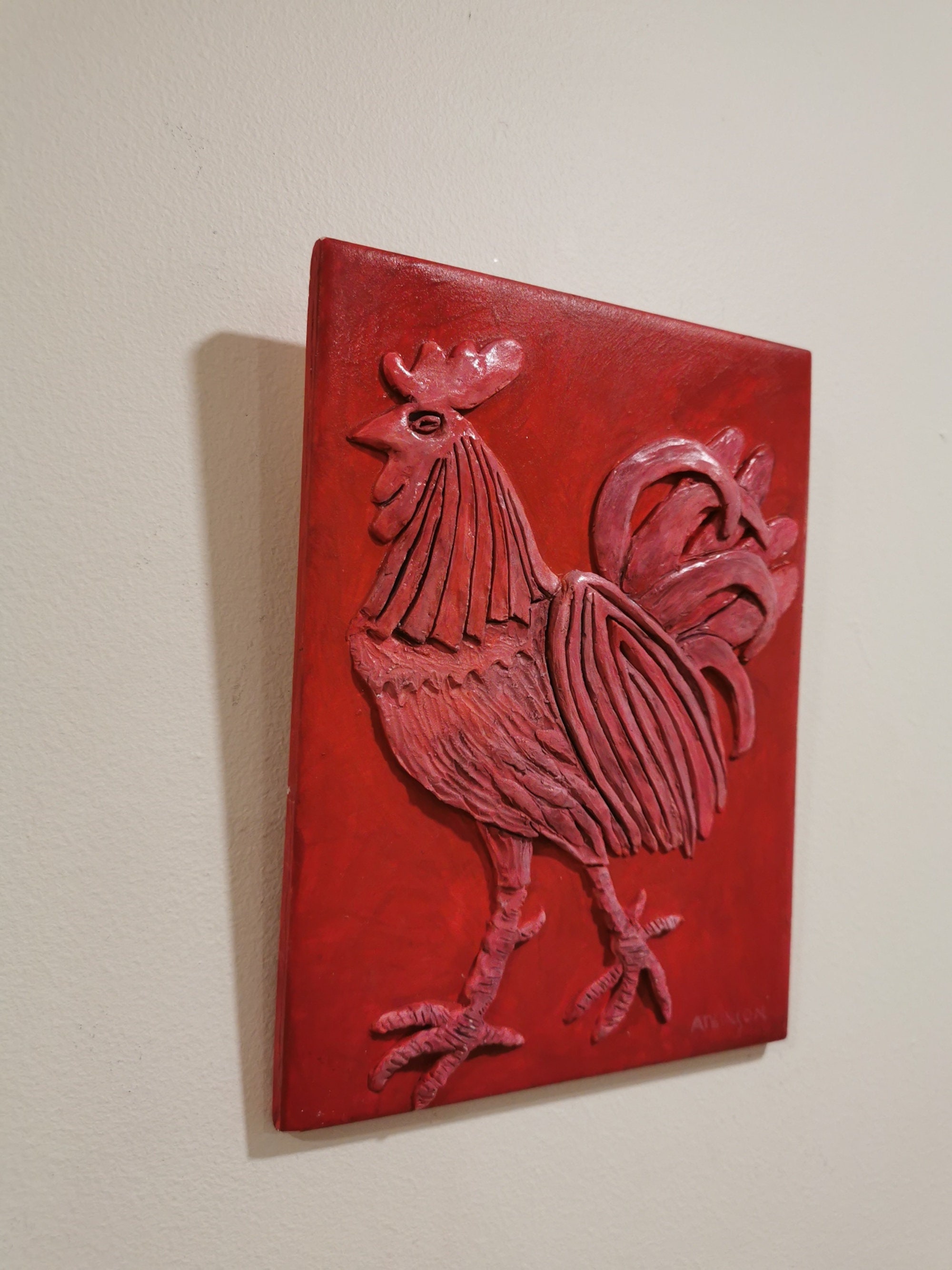 Rooster Strut/ Barnyard Decorative Tile/rooster - Etsy Singapore