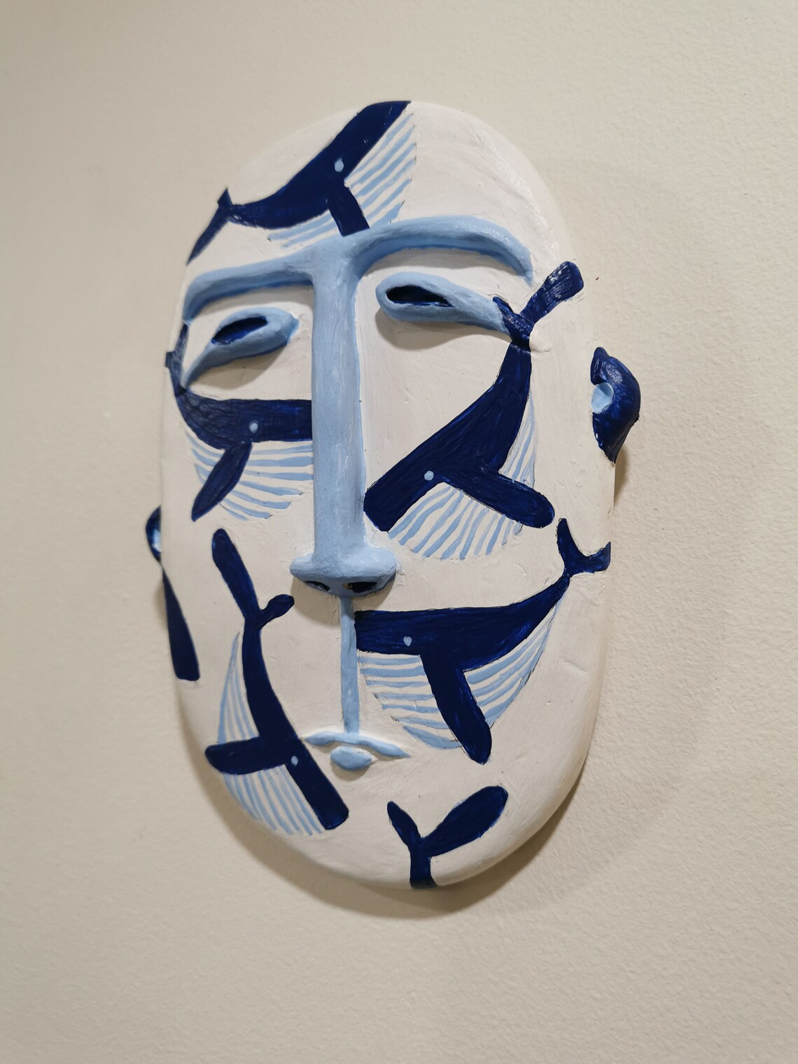 Whale Face/ Painted Whales/ Whale Mask /Face Relief /Whale - Etsy Polska