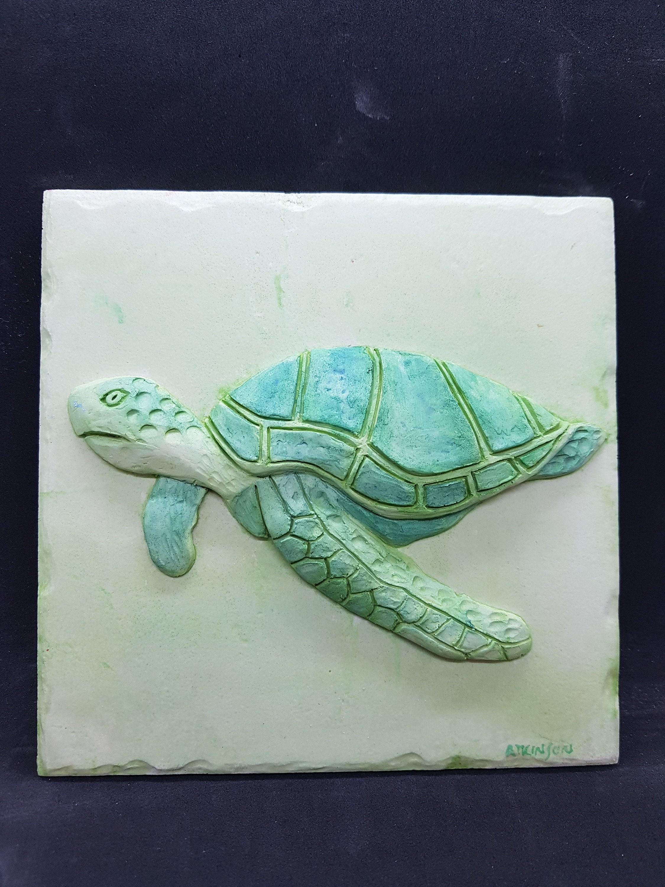 Swimming Sea Turtle / Marine Wall Sculpture / Sea Turtle Relief ...