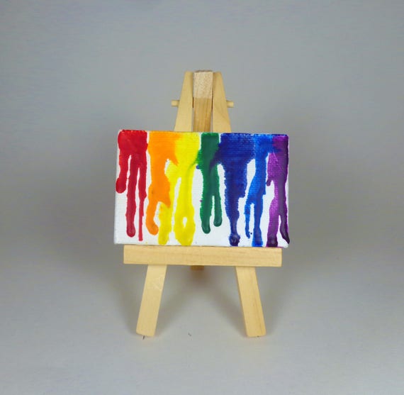 Dripping Crayons On Canvas