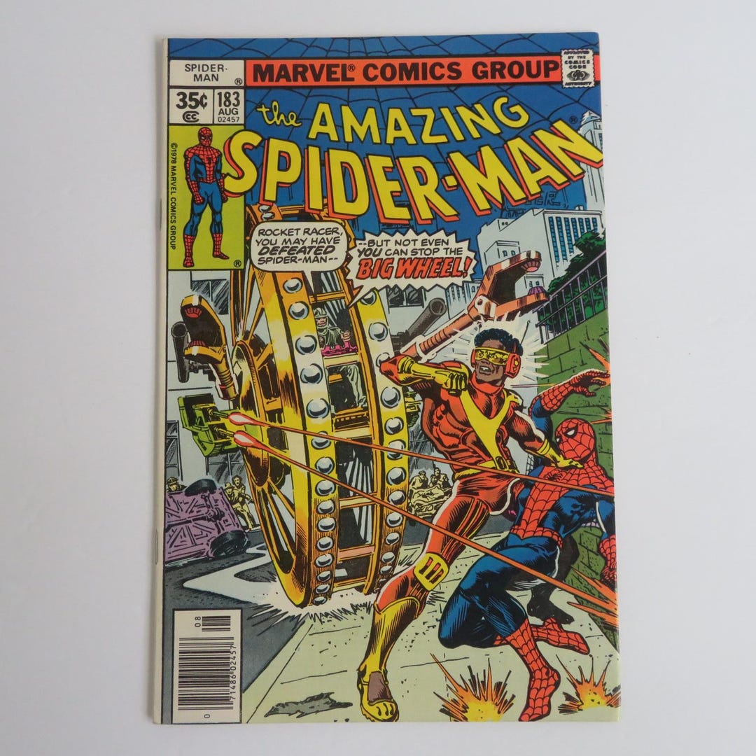 Amazing Spider-man 183 1978 Rocket Racer, Big Wheel, Newsstand Marvel ...