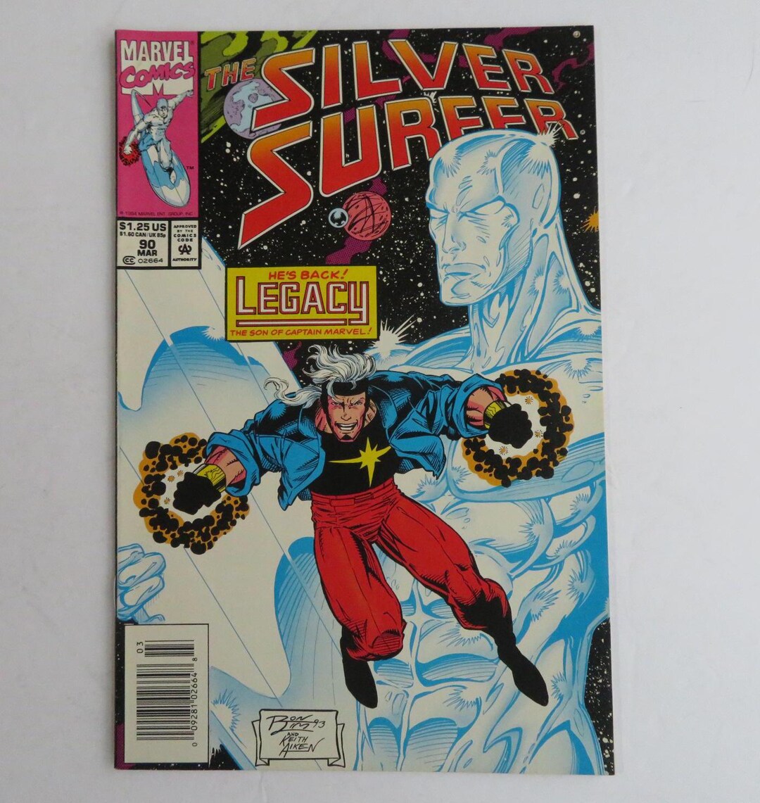 Silver Surfer Comic Book: #90 Legacy (captain Marvel III) Marvel (1993 ...