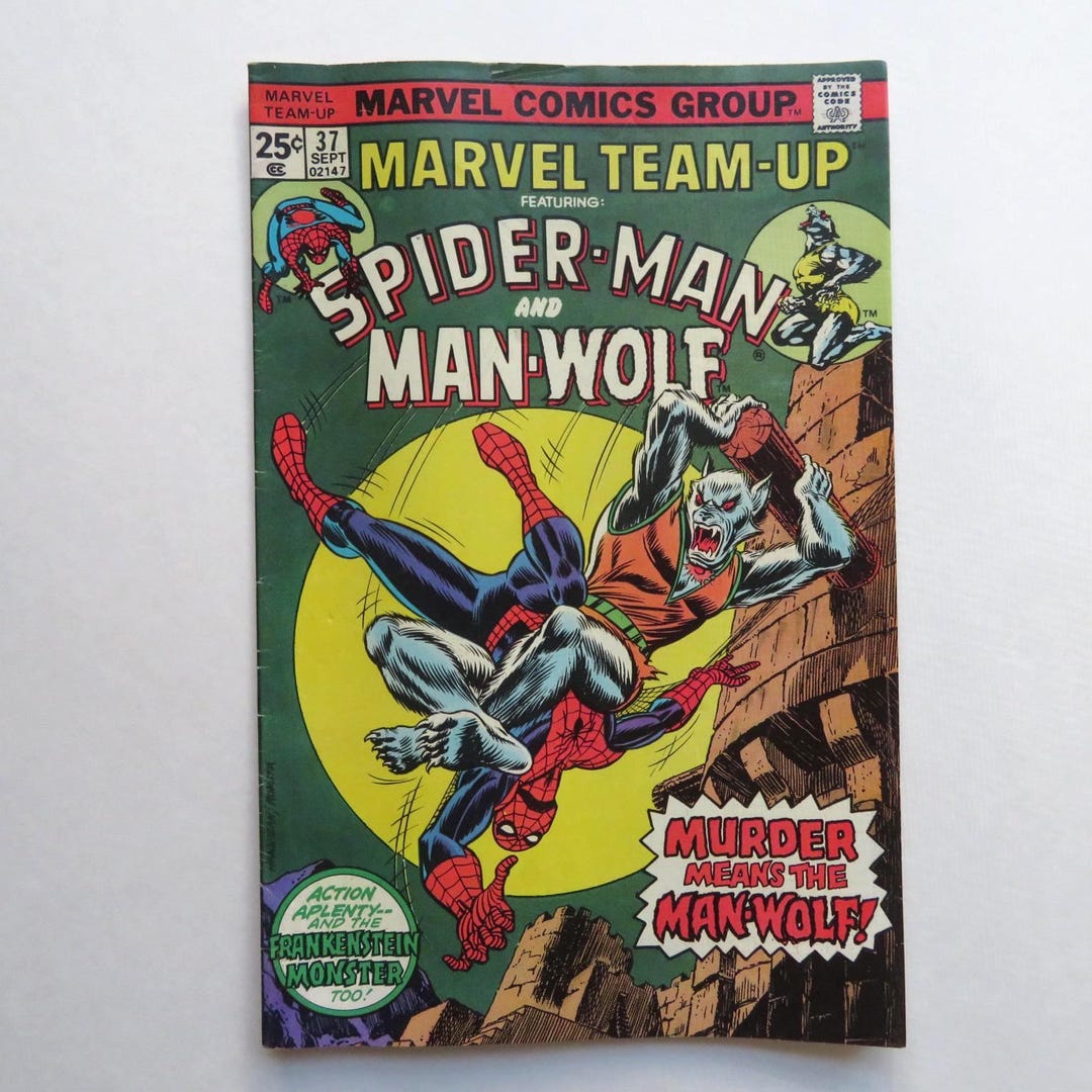 Marvel Team up Comic: #37- Spider-man, Frankenstein Monster, Man-wolf ...