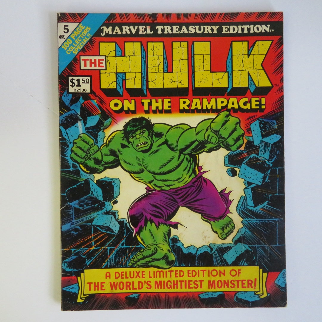 Marvel Treasury Edition 5 1975 Hulk on the Rampage Oversized LG - Etsy