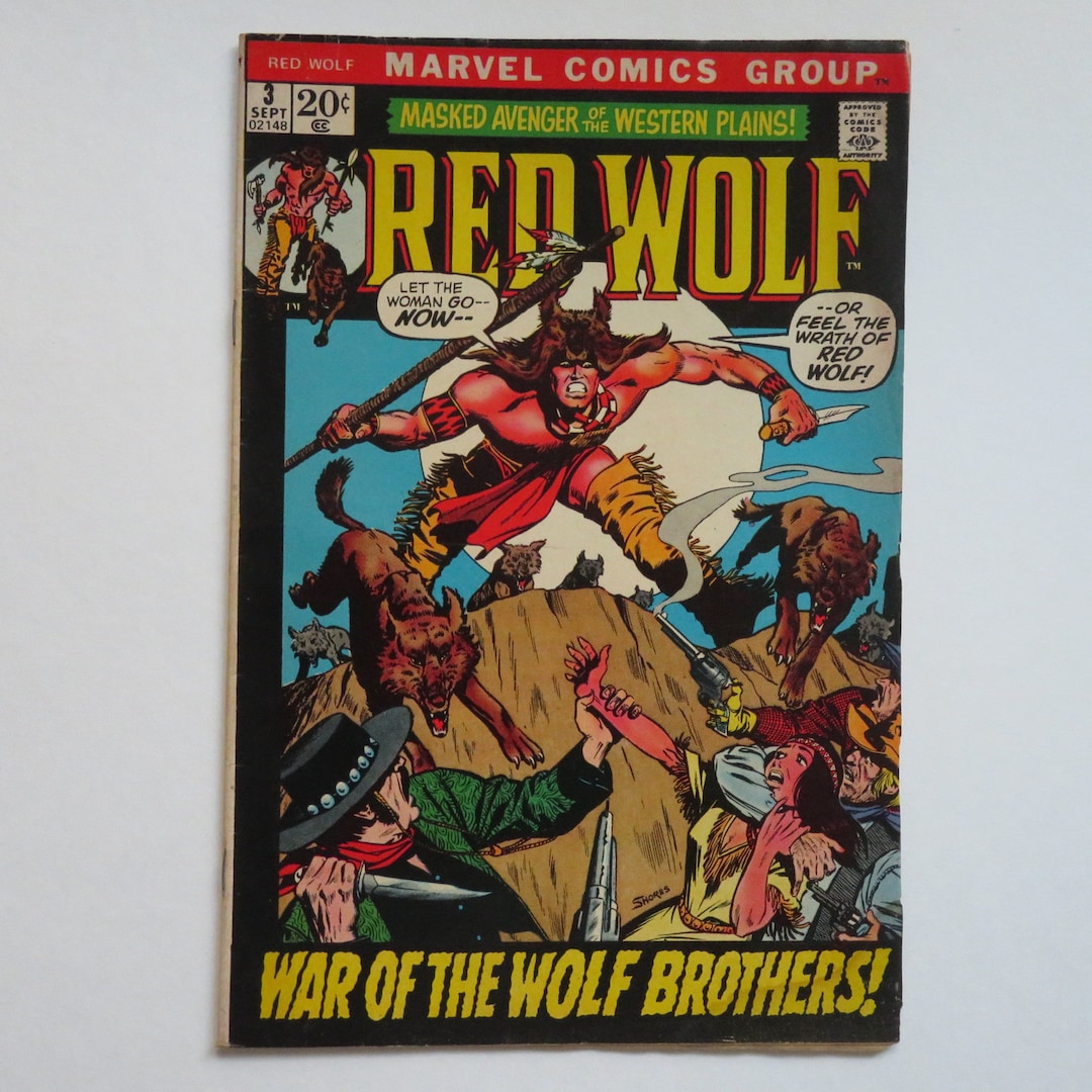 Red Wolf 3 1972 War of the Wolf Brothers Marvel Comics WX - Etsy