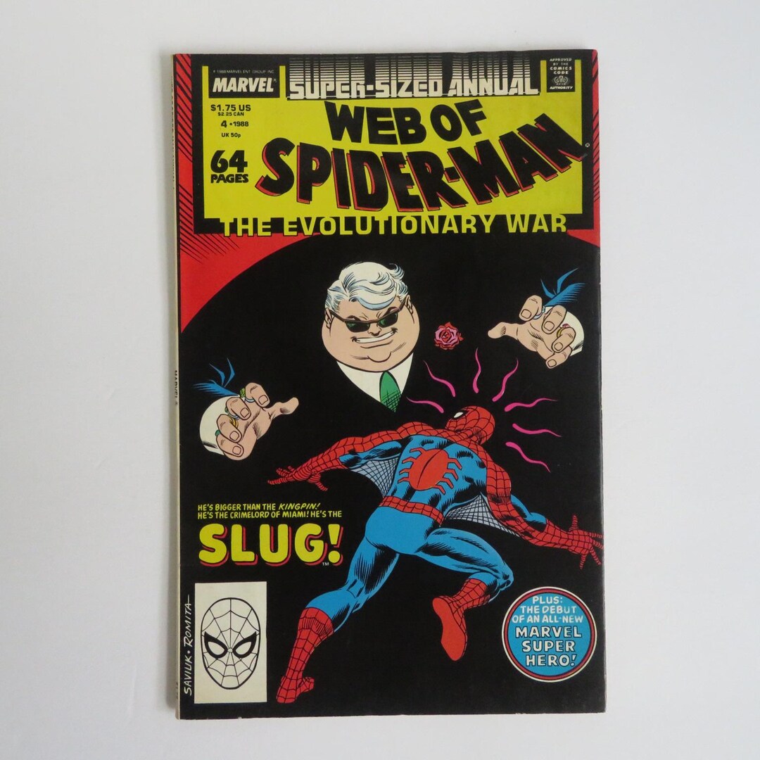 Web of Spider-man Comic: Annual #4 Man Thing, Evolutionary War Marvel ...