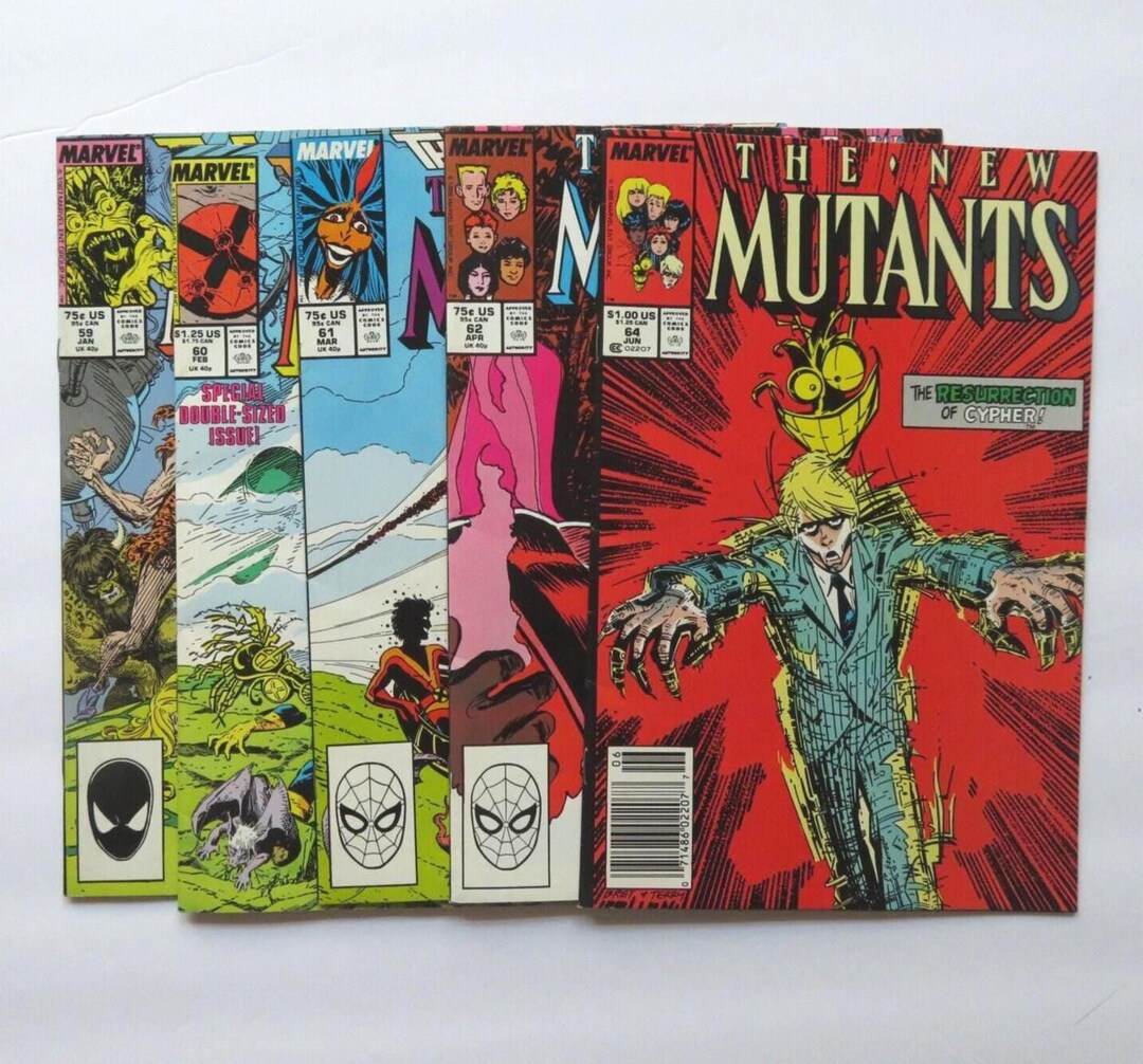 New Mutants Comic Lot: Fall of the Mutants 59-62, 64 (1988) M - Etsy