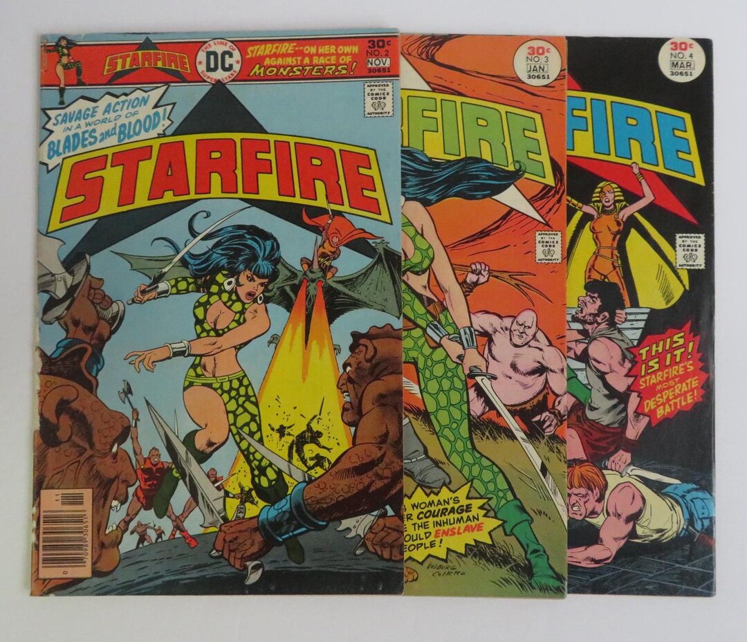 Starfire Comic: #2, 3, 4, Newsstand Issue, DC (1976) S - Etsy