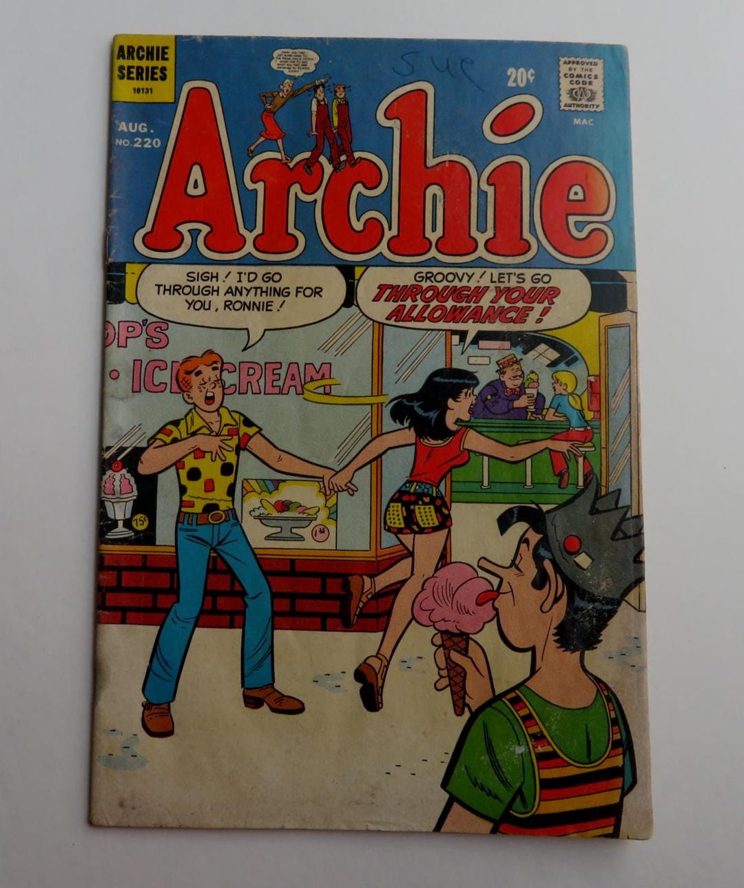 Archie Comic: #220 Jughead, Dan Decarlo Cover (1972) A1 - Etsy