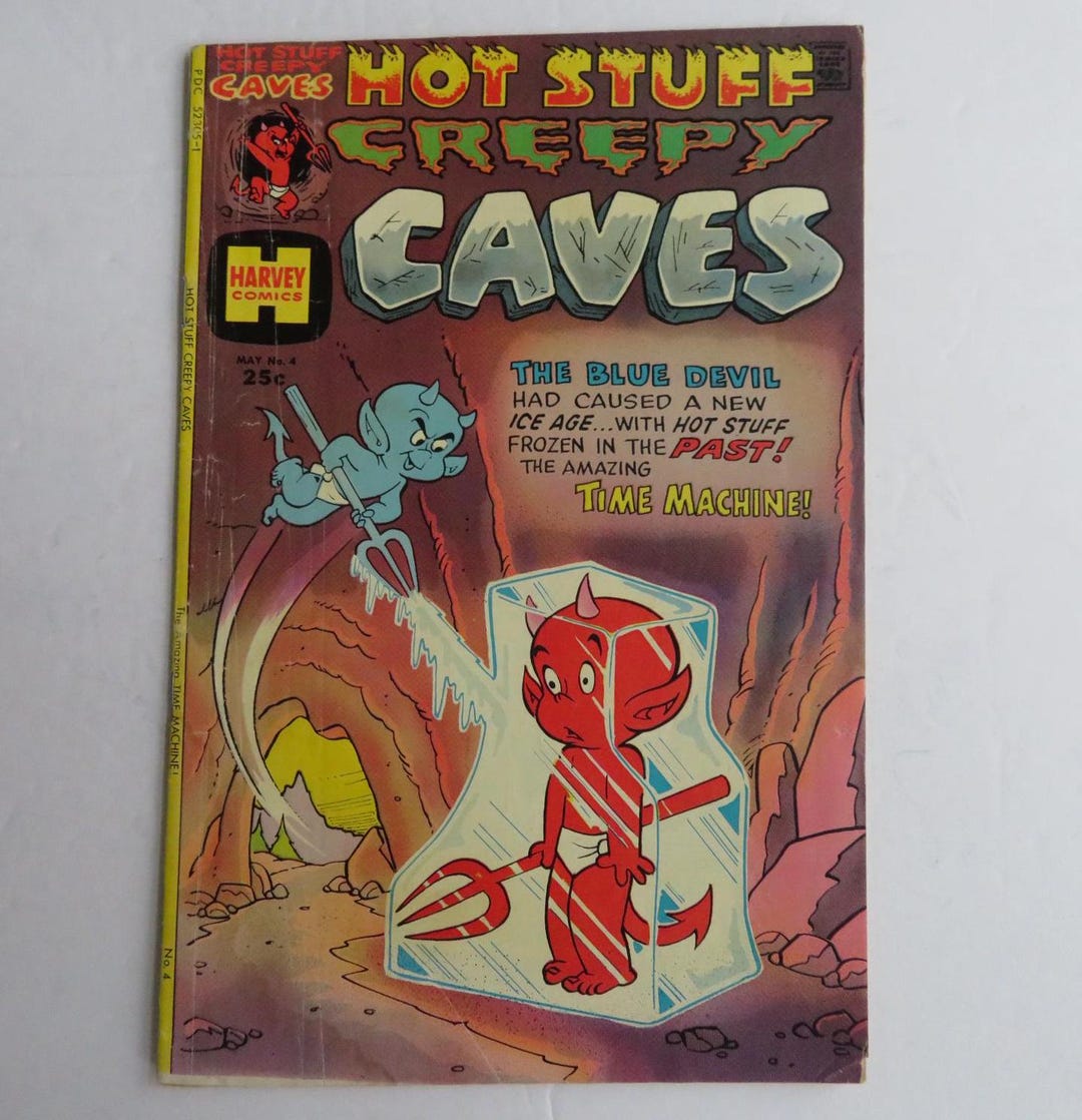 Hot Stuff Creepy Caves 4 (1975) the Little Devil, Time Machine, Harvey Comics IJ - Etsy