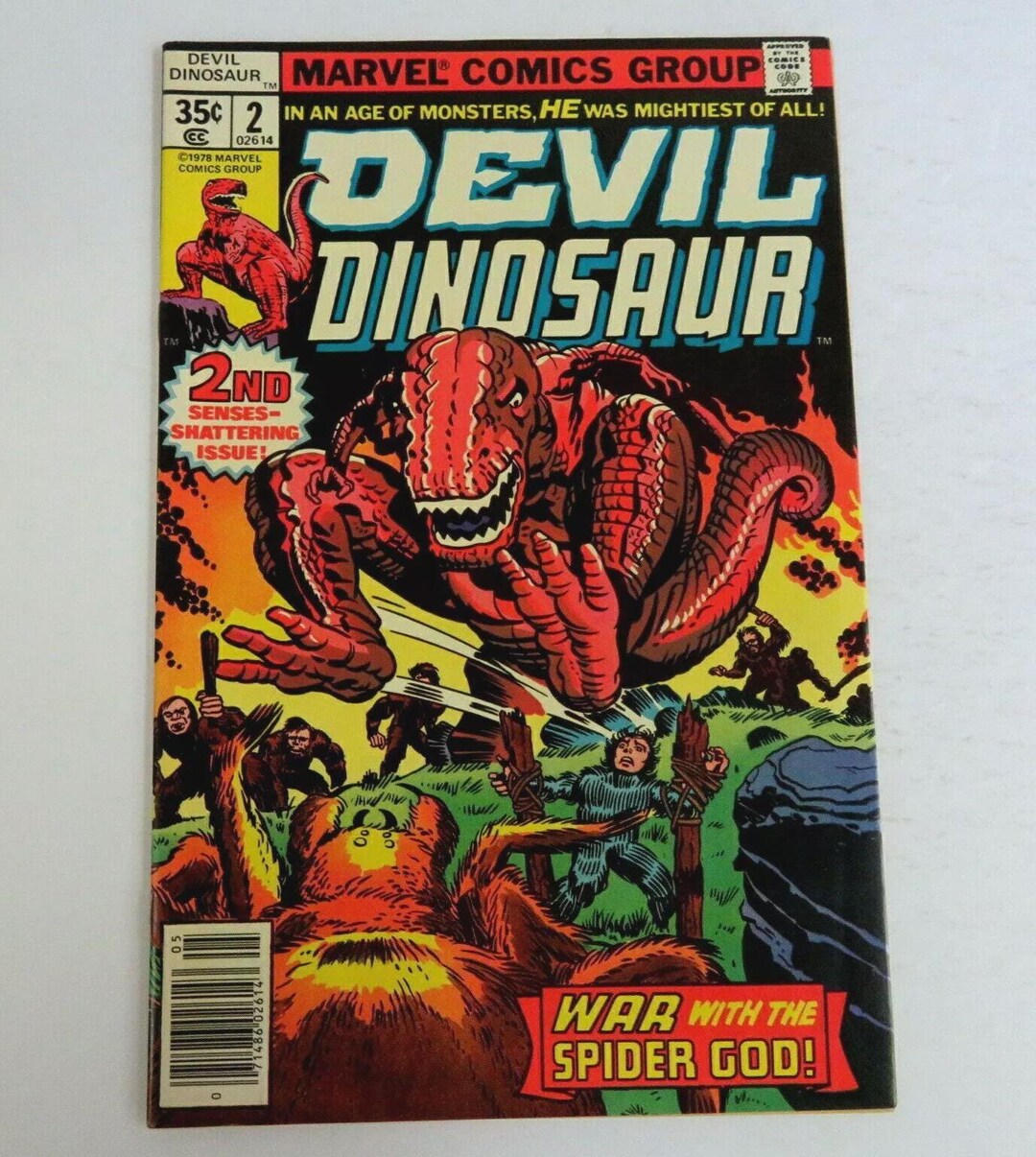 Devil Dinosaur #2 Comic Book: Devil's War, Jack Kirby Art, Marvel (1978 ...