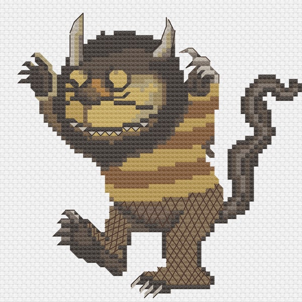 Monster Cross Stitch - Etsy