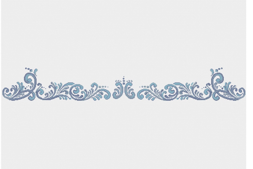 Scandinavian Scrollwork Cross Stitch Design for Table Runner or Jacket ...