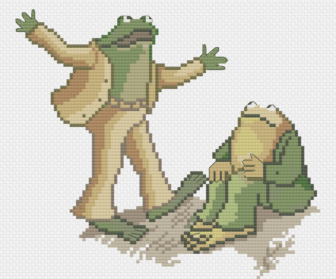 Frog and Toad Talking, a Cross Stitch Pattern - Etsy