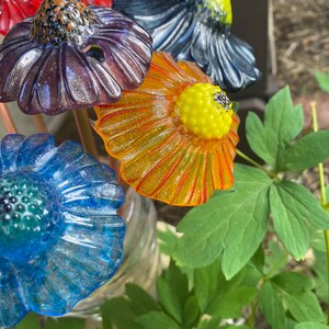 Fused Glass Garden 3D "cone Flowers" - Handmade - Planter/pot/vase - Etsy