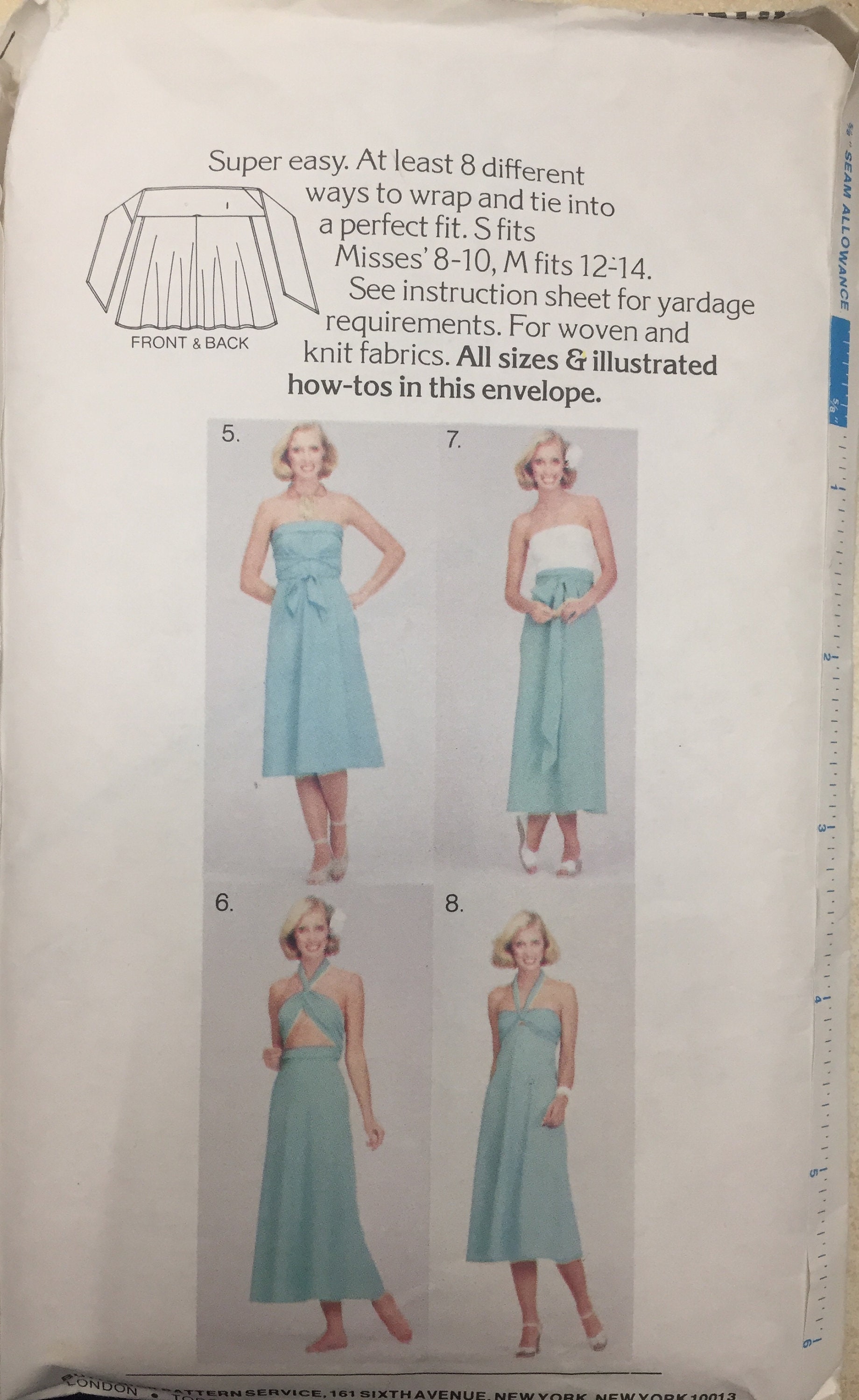 Butterick 5368 RARE Vintage 1970s Convertible Dress Skirt Wrap - Etsy