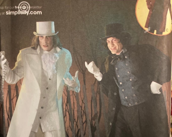Simplicity 4083 Frock Coat Vest Dickey Top Hat Cape Vampire Dr. Jekyll ...