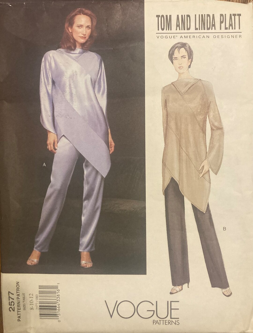 Vogue 2577 Vintage 2000s Tom and Linda Platt Oversize Asymmetrical ...