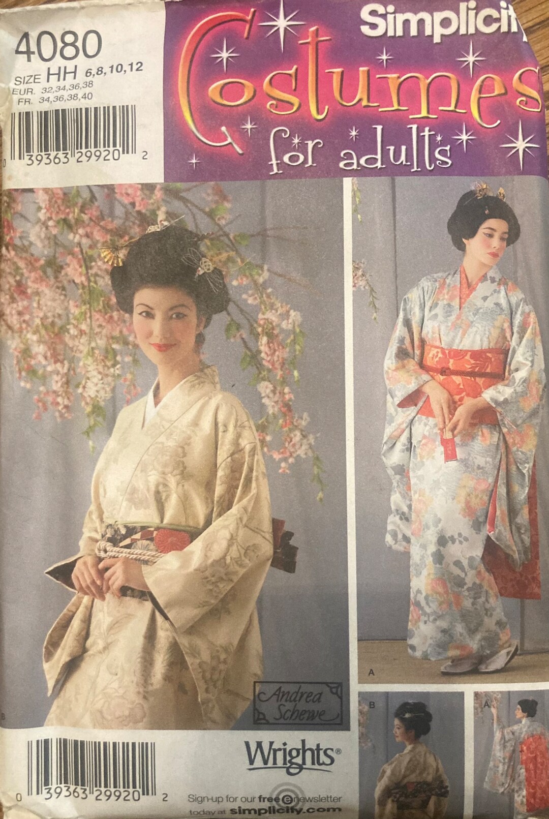 Simplicity Costumes 4080 2000s Kimono Obi Drape Bustle Sash Back ...