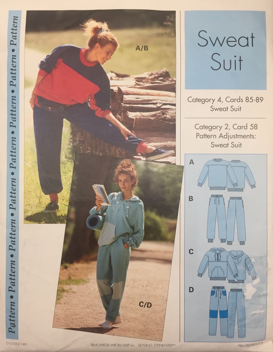 Sewing Step-by-step RARE Vintage 1990s Sweat Suit Crew Neck Hoodie ...