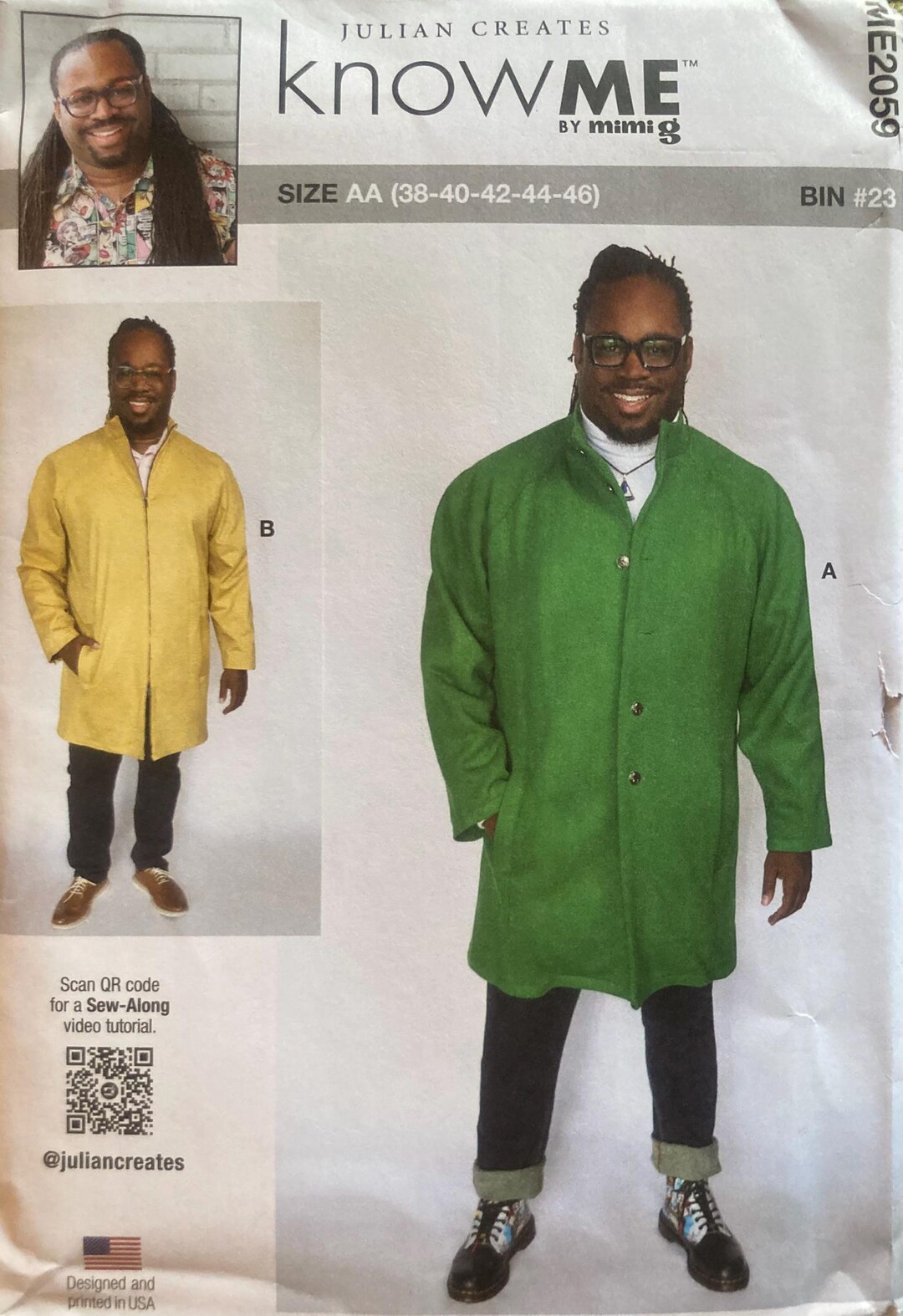 Julian Creates Know Me by Mimi G ME2059 Men's Coat in Seam Pockets ...