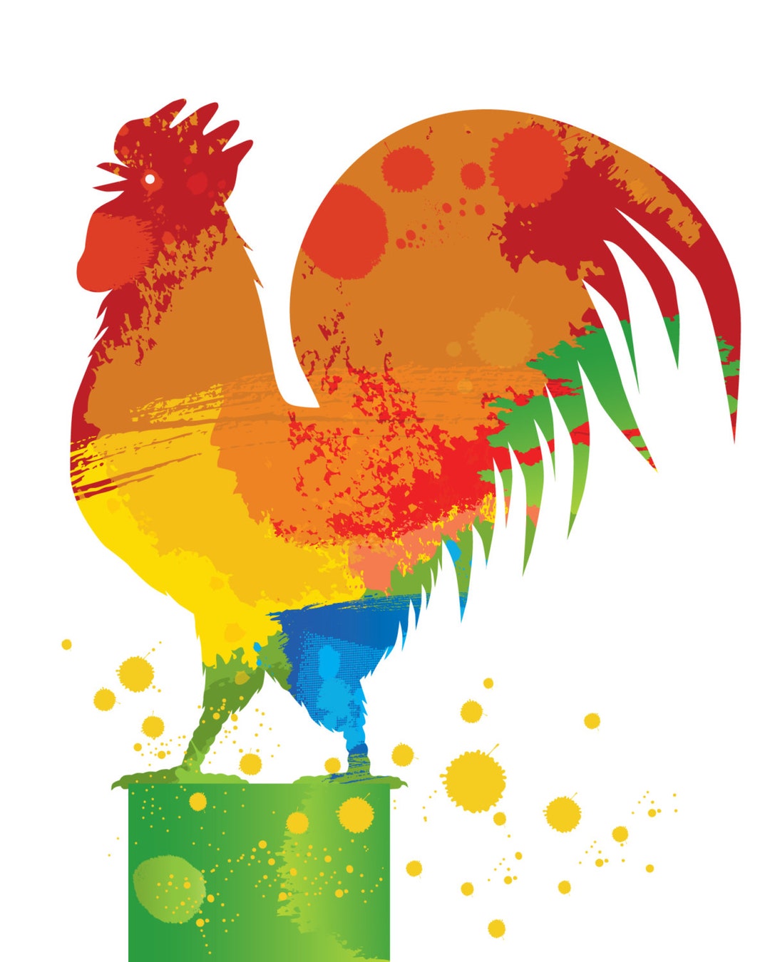 Downloadable Rooster Print, Rooster Poster, Rooster Art, Rooster Wall ...