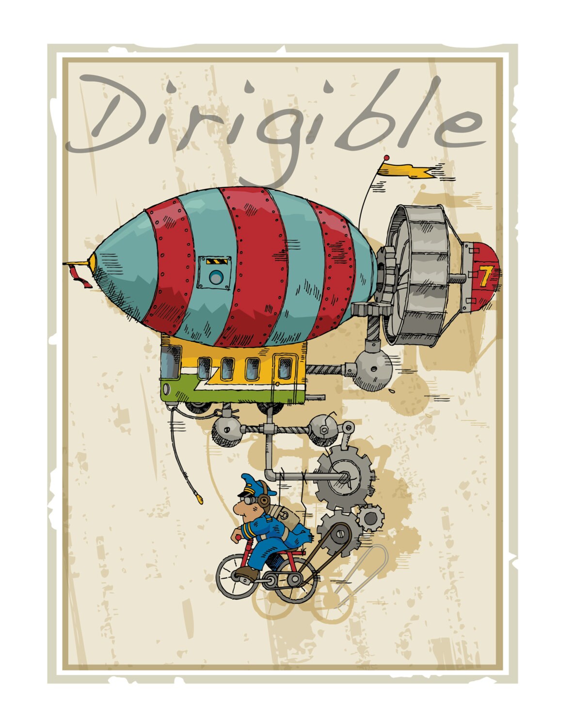 Printable Poster Downloadable Print Airship Poster Airship - Etsy