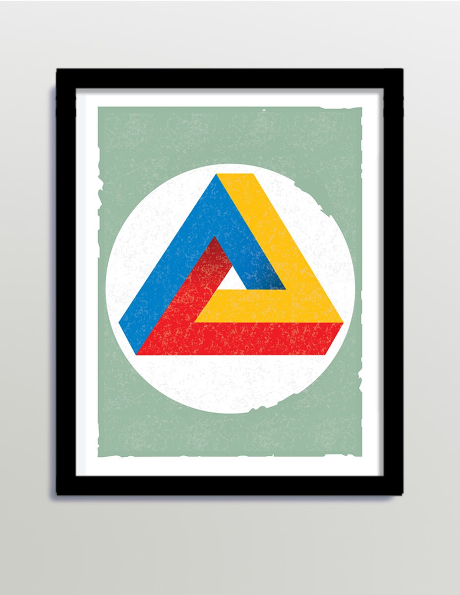 Downloadable Poster, Printable Poster, Geometric Poster, Impossible ...