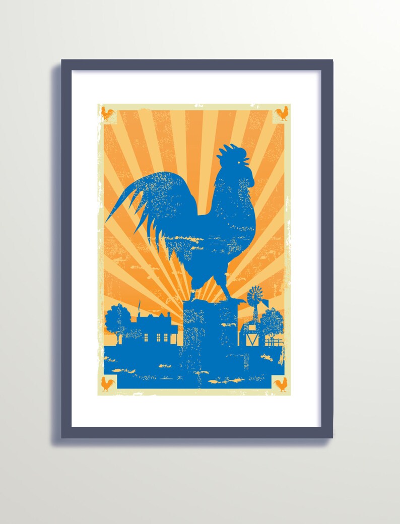 Printable Rooster Poster, Rooster Print, Rooster Art, Printable Art ...