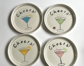 Glass Cocktail Plates - Etsy