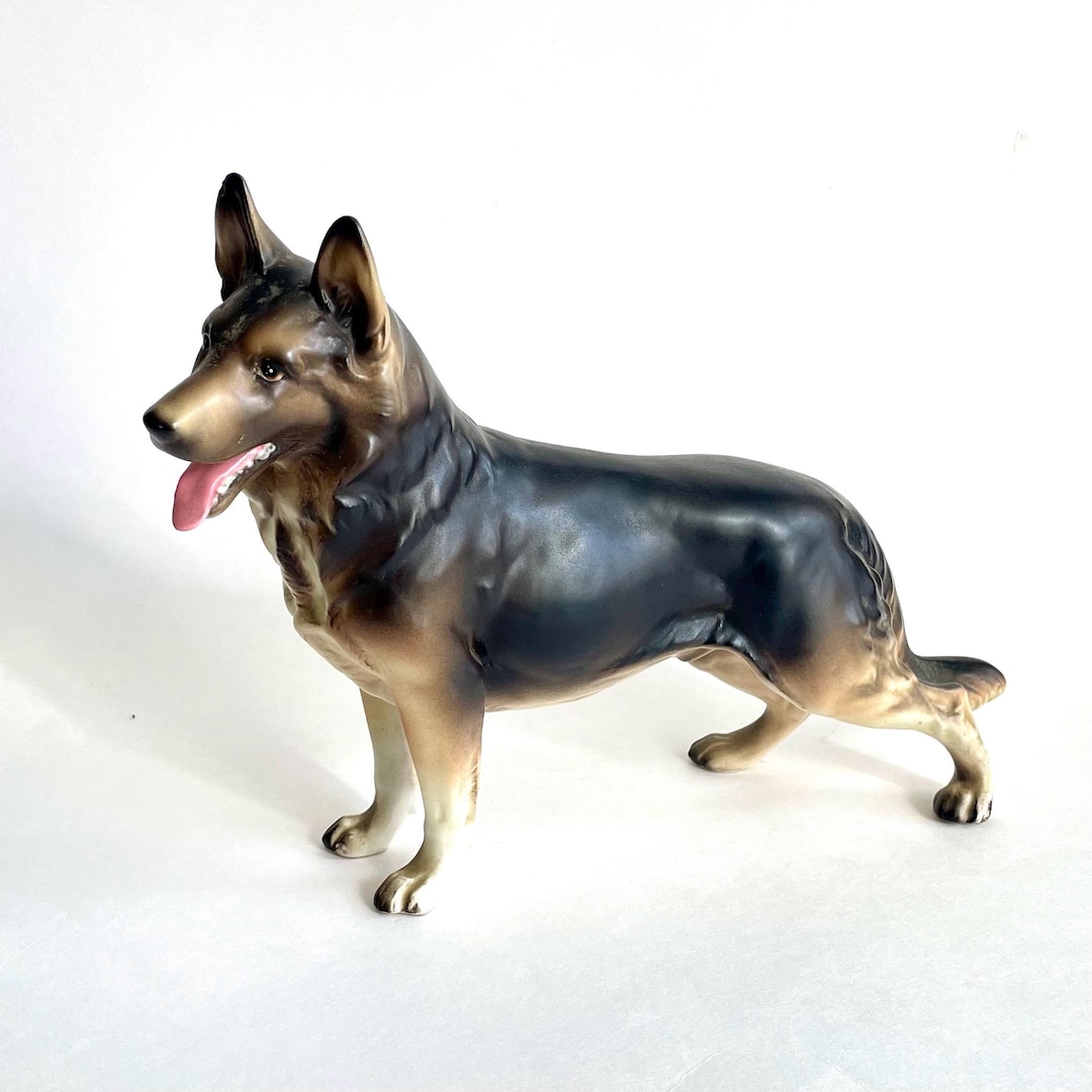 1950s Vintage German Shepard Ceramic Dog Statue - Made in Japan - Etsy